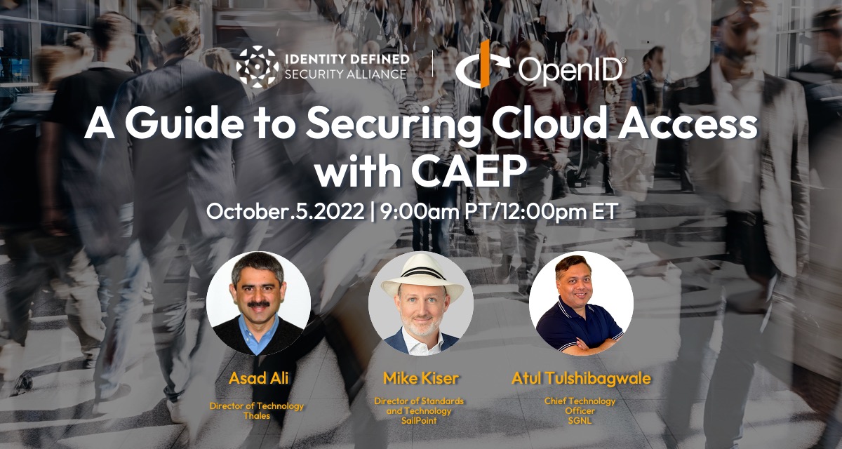 A Guide to Securing Cloud Access with CAEP | Identity Defined Security Alliance